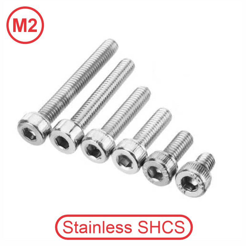 M2 Socket Head 304 Stainless Cap Screws – FDM3D